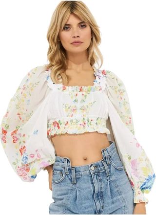 Charo Ruiz Ibiza Femme, Blouses et Chemises, Multicolore, Taille: 36 FR Hince Floral Square-Neck Top
