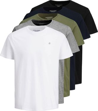 Jack & Jones Jack & Jones JXJ Tee T-Shirt 5er-Pack L White