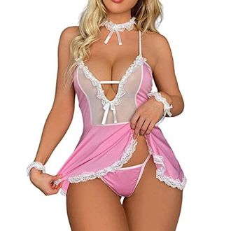 Generic Cocila Vente Flash De Printemps Dessous Sexy Erotique Femme Sado Ensemble Lingerie Blanche Sexy Tenue Sexy Femme Hot Sex Body String Femme Manches Lon