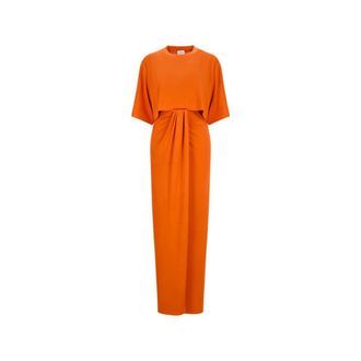Andamane Femme, Robes, Orange, Taille: 34 FR Anja Cut Out T-shirt Maxi Dress