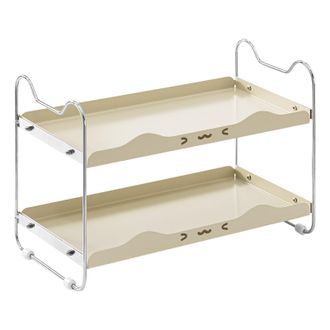 Generico Organizer f&uuml;r Arbeitsplatte, Schrank-Organizer, K&uuml;chenaufbewahrung, doppellagig, rutschfest, spart Rhythmus f&uuml;r Schrank, Speisekammer, Vorratsdosen