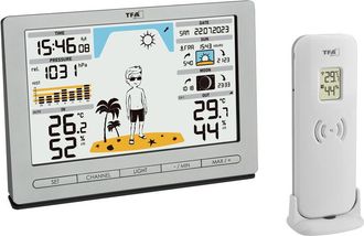 TFA Dostmann Tfa 35.1097.54 silber meteo jack Funk-Wetterstation