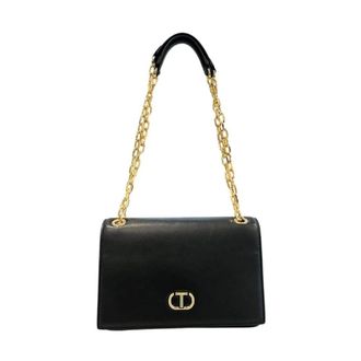 Twinset PU Leder Umh&auml;ngetasche mit verstellbarem Riemen - - Bags - Damen - Schwarzk - ONE SIZE