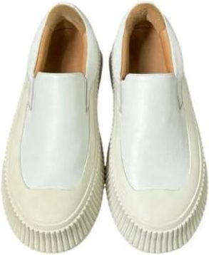 Generic ZBDP Mocassins pour femme avec semelle &eacute;paisse et semelle &eacute;paisse, blanc, 40.5 EU