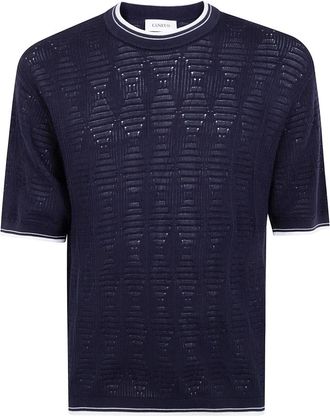 Laneus Homme, Pulls, Bleu, Taille: M T-shirt en maille