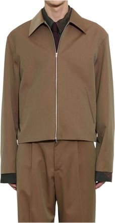 Our Legacy Homme, Vestes, Brun, Taille: M Mini Veste Bronze Cangiante en Laine Fine