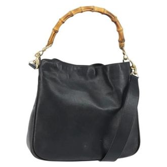 Gucci Sac bandouli&egrave;re en cuir Pre-owned - Femme - Pre-owned - Noir - Taille: ONE Size