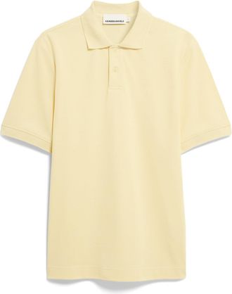 Armedangels Herren Polo T-Shirt aus Bio-Baumwolle MAARIO Regular Fit Early Yellow