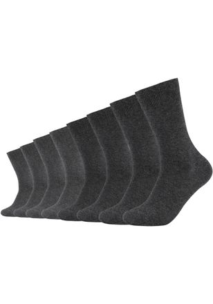 s.Oliver Socken S.OLIVER essentials, Herren, Gr. 35-38, grau, Baumwollmischung, unifarben, normal, Socken Socken, mit weichem Bund