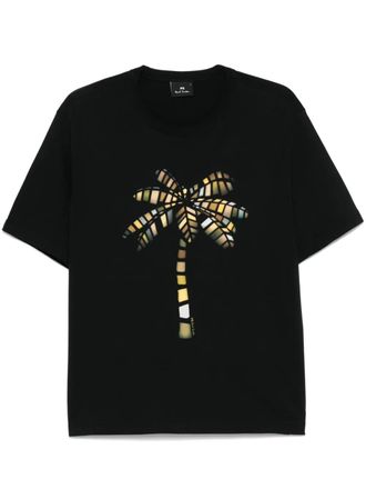Paul Smith t-shirt &agrave; imprim&eacute; palmier - Noir