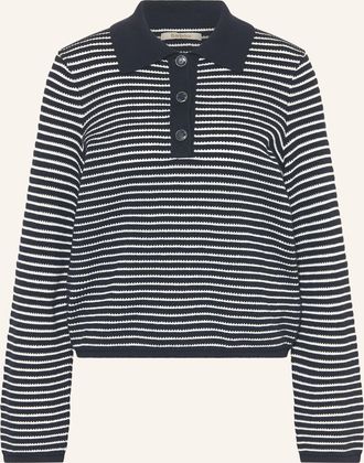 Barbour Strick-Poloshirt Inez blau