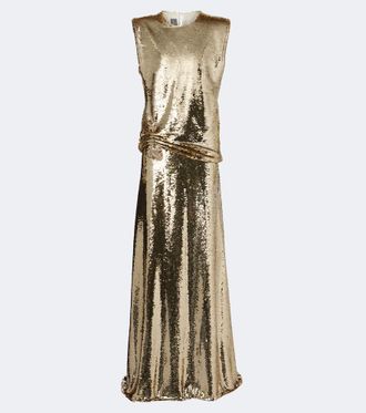 Monique Lhuillier Robe mit Pailletten