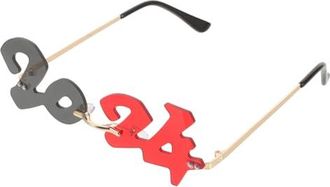 Hemoton Lunettes de Soleil sans Monture pour F&ecirc;te Du Nouvel An Accessoires Amusants et L&eacute;gers Design Unique pour Festival et Cosplay