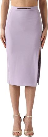 Elisabetta Franchi Femme, Jupes, Violet, Taille: 40 FR Falda Midi Malva