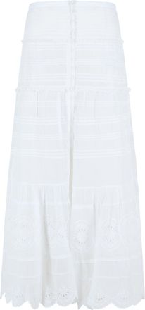 Isabel Marant Jupe en coton blanc Paoline