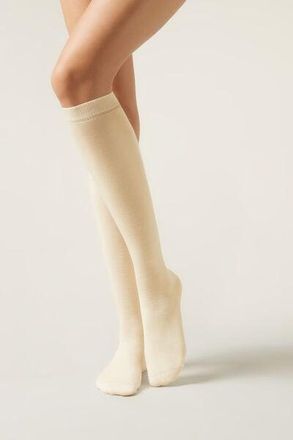 Calzedonia Lange Socken Aus Wolle Und Baumwolle Hautfarben