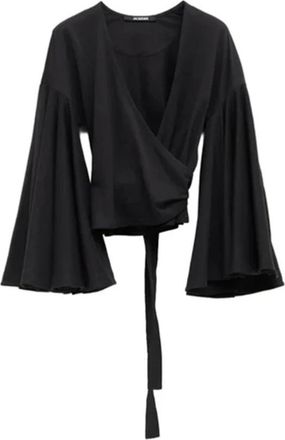 Jacquemus Femme, Blouses et Chemises, Noir, Taille: 36 FR Le Cache Coeur Ventadou Top