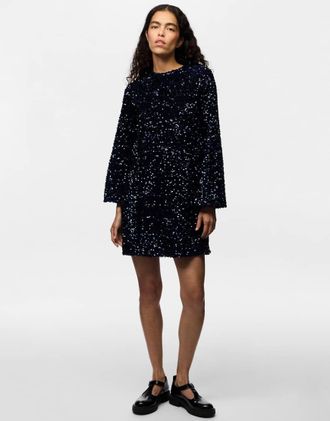 Pieces Kleid in marineblau