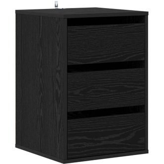 vidaXL Schubladenschrank Schwarz Eichen-Optik 41 x 40 x 58 cm vidaXL