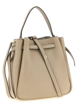 Tory Burch Womens Romy Shoulder Bag Beige Cowhide
