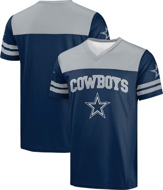 Foco NFL Herren Offizielles Lizenzprodukt Primary Logo Team Color Wordmark Game Day V-Ausschnitt Fu&szlig;ball-Top, Dallas Cowboys - Marineblau, XX-Large