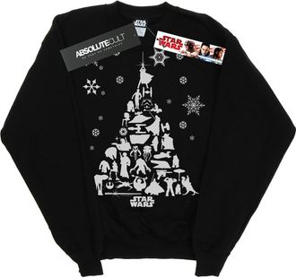 Star Wars Sweatshirt homme arbre de No&euml;l (Noir)