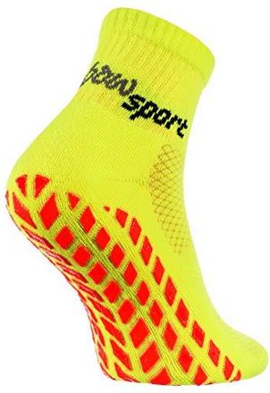 Rainbow Socks Femme Homme Chaussettes Antidérapantes de Sport - 1 paire - Jaune - Taille 44-46
