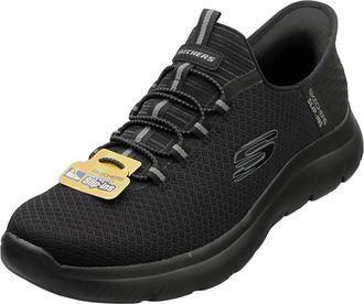 Skechers Summits High Range Herren Sneakers, Black Mesh Trim Black, 41.5 EU