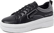 Queen Helena Sneakers Platform Léger Casual Baskets Femmes X29-4, Noir, 41 EU