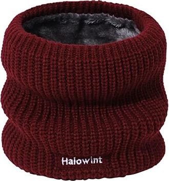Generic Tours de Cou Homme & Femme Hiver, Cache Cou Homme Chaud avec Doublure en Polaire, &Eacute;charpe Tube Anti-Vent & Cache-Visage Thermique pour Ski, Randonn&eacute;e,