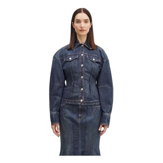Sportmax Filato Denim Jacket - Femme - Vestes - Bleu - Taille: 44 FR