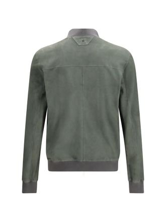 Salvatore Santoro Mens Suede Jacket Grey Calf Leather Bos Taurus