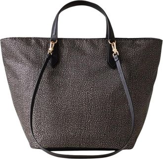 Borbonese B-Escape Shopping Bag - Femme - Sacs - Noir - Taille: ONE Size