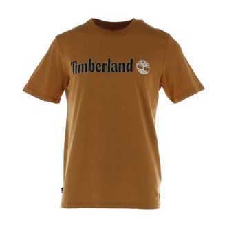 Timberland Homme, Tops, Brun, Taille: L Short Sleeve Printed Round Neck T-Shirt