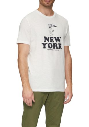 s.Oliver T-Shirt mit Peanuts-Motiv und Flammgarnstruktur