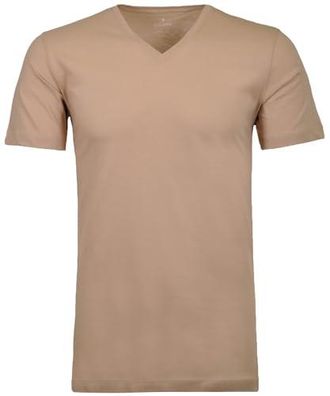 Ragman Ragman Lot de 2 t-shirts &agrave; col en V pour homme - Ecru - 54