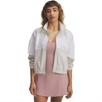 Under Armour Rival Jacke f&uuml;r Damen, Leicht, gewebter Stoff, leger (Wei&szlig;)