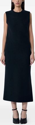 Rier round-neck midi dress - Schwarz