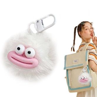 Generic Joli porte-clés en peluche - Porte-clés amusant en forme de bouche de saucisse | Accessoire de sac décole, breloque de clé de voiture pour enfants et 
