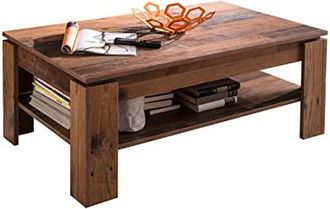 Trendteam Indy - Couchtisch - Alteiche - Sofatisch mit zus&auml;tzlicher gro&szlig;er Ablagefl&auml;che - (BxHxT) 110 x 47 x 65 cm - Wohnzimmertisch in rustikaler Optik