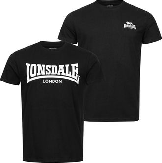 Lonsdale London Piddinghoe M&auml;nner T-Shirt schwarz M 100% Baumwolle Basics, Casual Wear, Streetwear