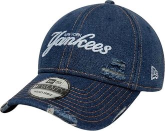 New Era unisex, Accessoires, Bleu, Taille: ONE Size Denim Distress 9Twenty Cap