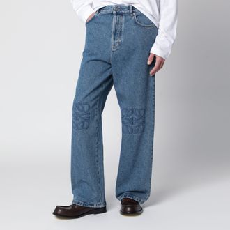 Loewe Baggy Anagram blue cotton denim jeans