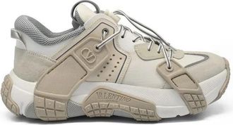 Valentino Garavani Low-Top Sneaker - Suede And Fabric Valentino Wod Sneakers - Gr. 39 (EU) - in Grau - f&uuml;r Damen