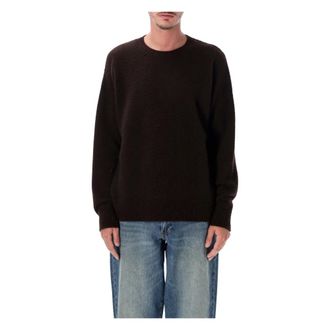 Roberto Collina Homme, Pulls, Brun, Taille: XL Casentino &agrave; col rond
