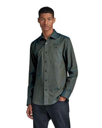 G-Star G-Star RAW Herren Bristum 2.0 Slim Hemd, Mehrfarben (Galaxy Fisher/Tobacco Oxford D23553-C895-G099), L