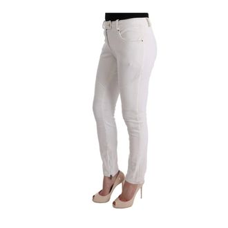 Ermanno Scervino Femme, Jeans, Blanc, Taille: 36 FR Pantalon Slim-fit