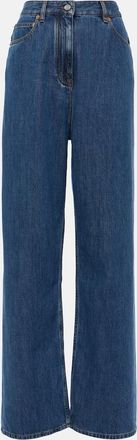 Valentino High-Rise Wide-Leg Jeans