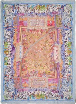 Faliero Sarti Femme, Accessoires, Multicolore, Taille: ONE Size Florence Treasure Map Silk Blend Scarf