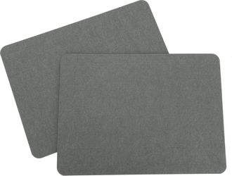 Heimtexland Tischdeko Filz Tischset abwaschbar Untersetzer Tischdekoration Platzset 35x45 Typ846 Grau 2er Pack